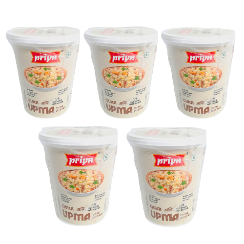 Buy Priya Ready to Eat / Quick Vegetable Upma Cup (Bundle of 5 x 80g ...