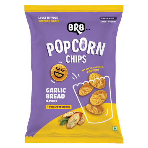 Buy BRB Popcorn Chips - Garlic Bread Flavour (48g) Online at Best Price ...