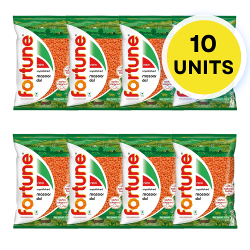Buy Fortune Red Lentils / Masoor Split (Bundle of 10 x 500g) - 5kg Online at Best Price in Europe